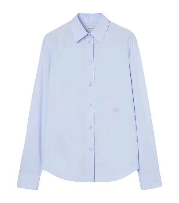 Burberry Cotton Poplin Ekd Shirt - Blue