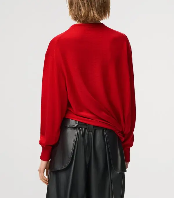 Loewe Wool-blend V-neck Sweater - Red