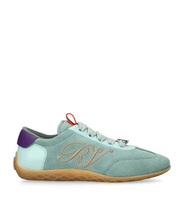 ROGER VIVIER Suede And Satin Viv Sneakers