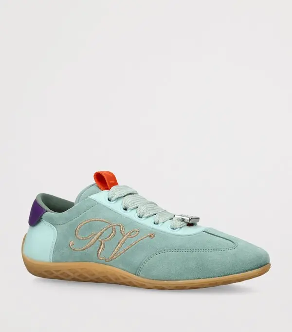 ROGER VIVIER Suede And Satin Viv Sneakers