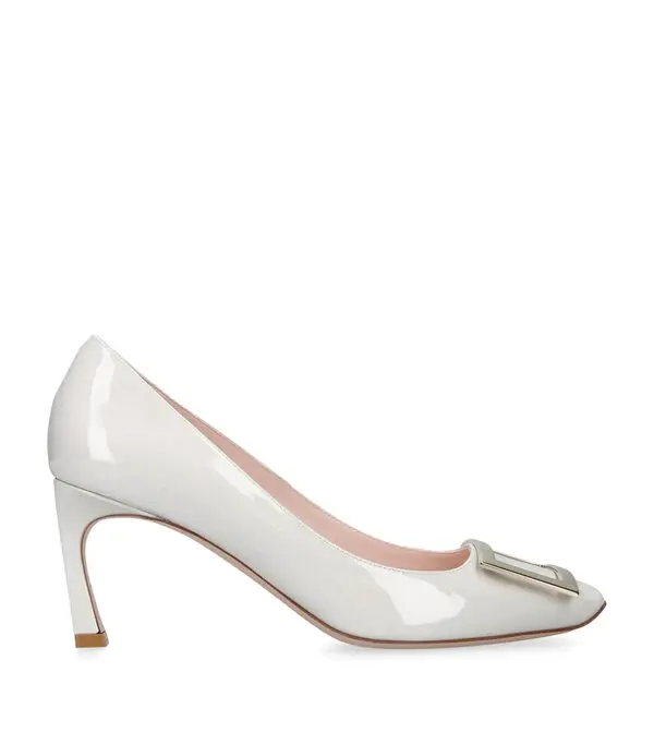 ROGER VIVIER Leather Belle Vivier Trompette Pumps - White