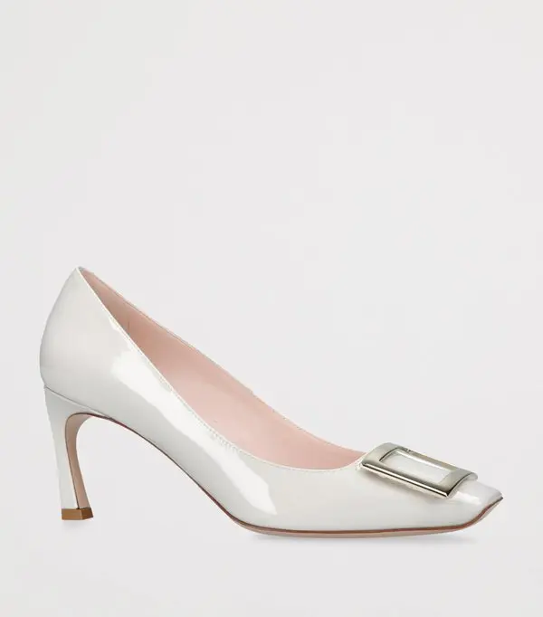 ROGER VIVIER Leather Belle Vivier Trompette Pumps - White