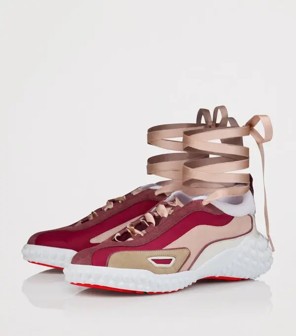 CHRISTIAN LOUBOUTIN Mara Lace-up Sneakers - Pink
