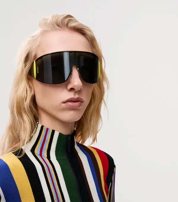 Loewe Metal Speed Shield Sunglasses - Black