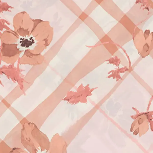Burberry Silk Watercolour Check Scarf - Pink