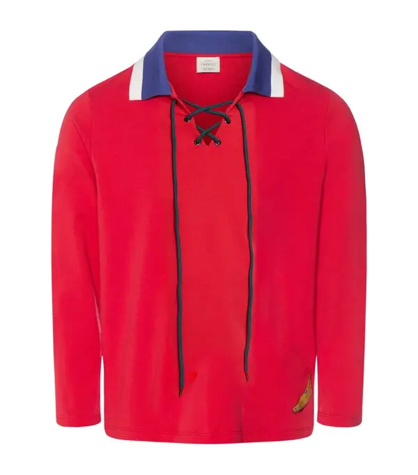 Hanro X Charlotte Adam Stretch-cotton Rugby Shirt - Red