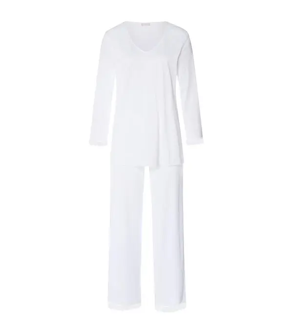 Hanro Pima Cotton Inaya Pyjama Set - White