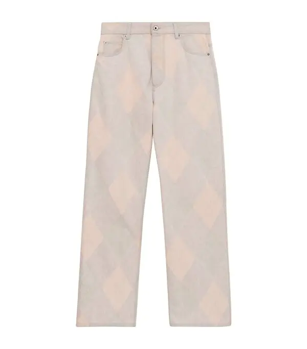 Loewe Argyle-print Straight-leg Jeans
