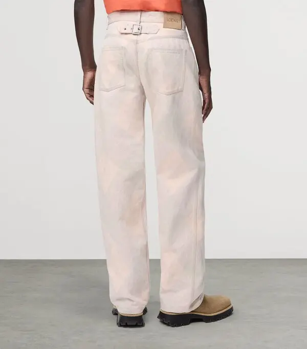 Loewe Argyle-print Straight-leg Jeans