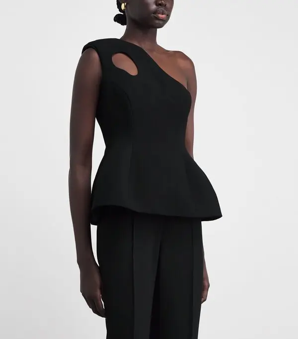 ROKSANDA Crepe One-shoulder Vala Blouse