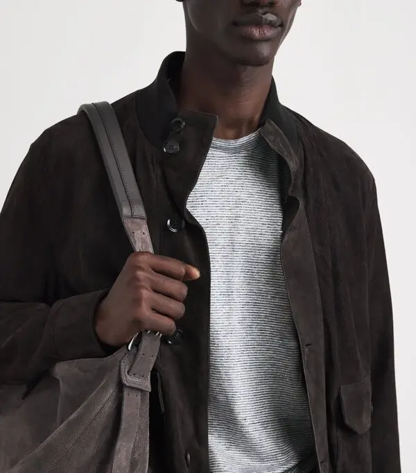 Brioni Linen-cotton Stripe T-shirt