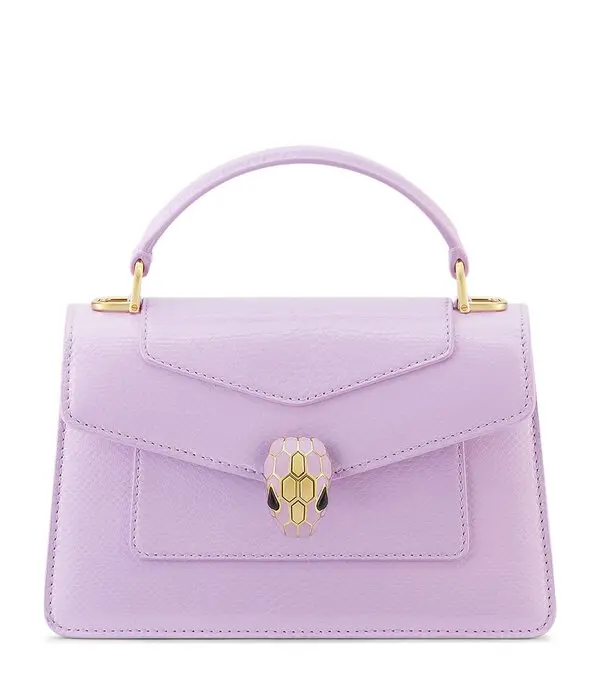 BVLGARI Mini Snakeskin Serpenti Forever Top-handle Bag - Pink