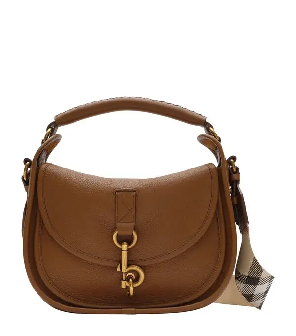 Burberry Calfskin B Clip Messenger Bag