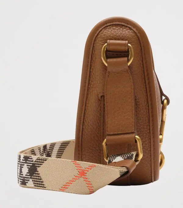 Burberry Mini Calfskin B Clip Messenger Bag - Brown