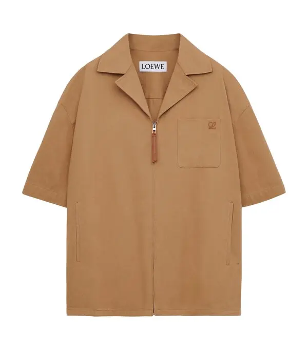 Loewe Cotton-blend Zip-up Shirt