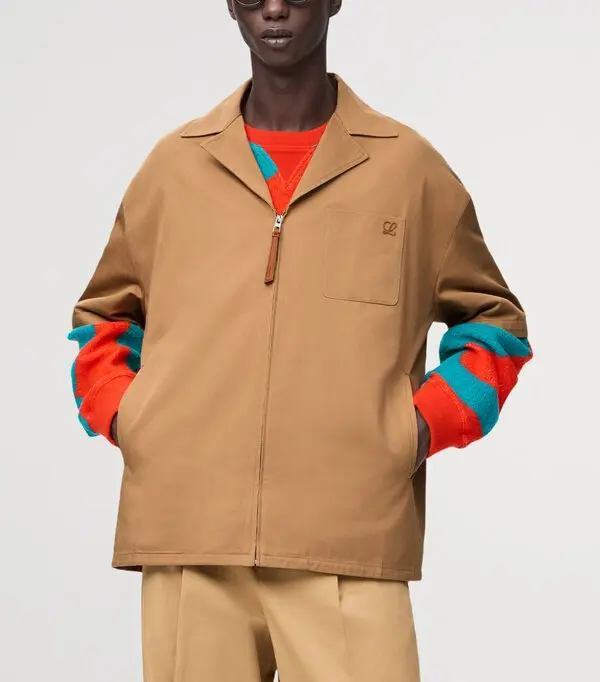 Loewe Cotton-blend Zip-up Shirt