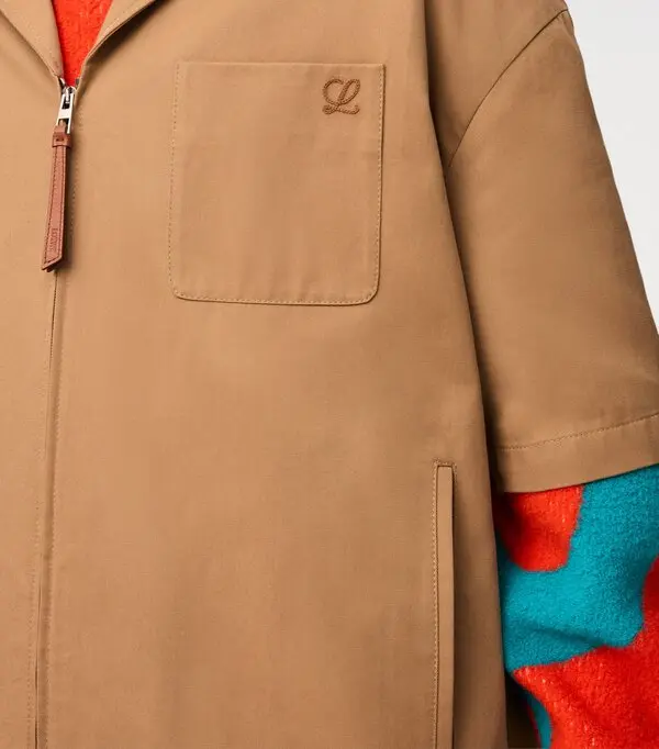 Loewe Cotton-blend Zip-up Shirt