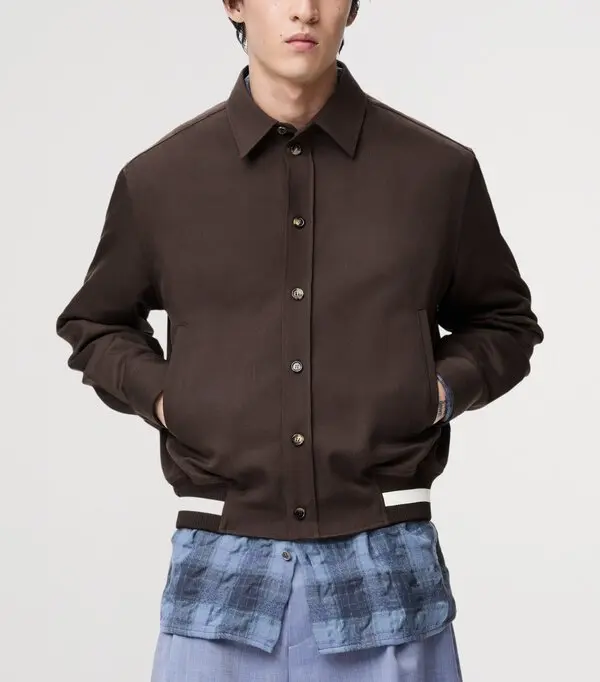 Loewe Wool-blend Shirt Jacket - Brown