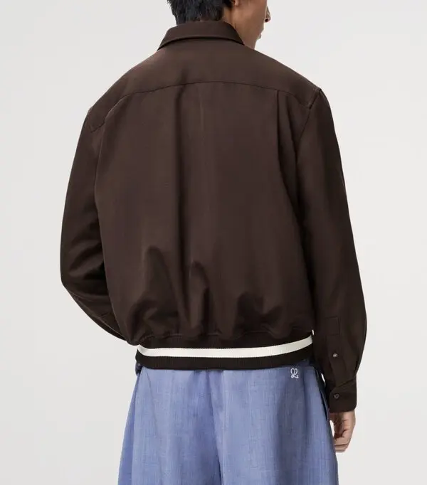 Loewe Wool-blend Shirt Jacket - Brown