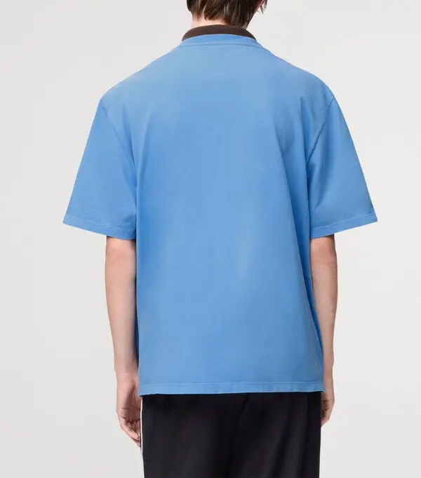 Loewe Cotton-blend Anagram T-shirt - Blue