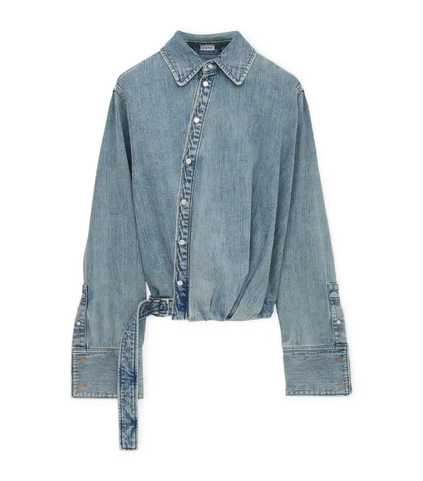 Loewe Cotton-blend Draped Shirt