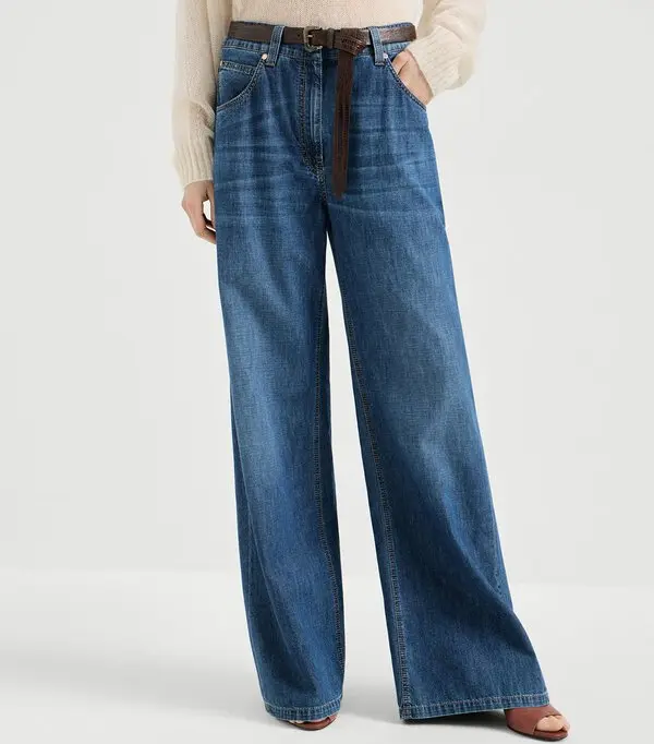 Brunello Cucinelli Monili-embellished Straight Leg Jeans