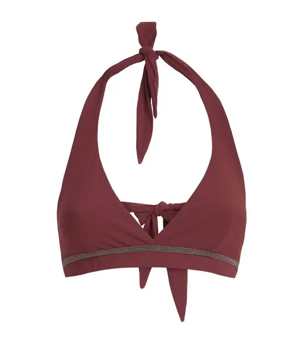Brunello Cucinelli Halterneck Bikini Top