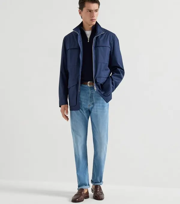 Brunello Cucinelli Cashmere Quarter-zip Pullover - Blue