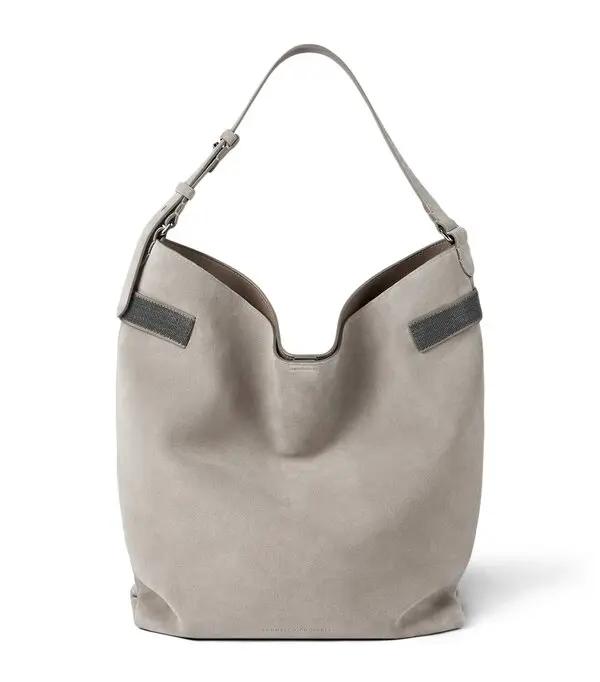 Brunello Cucinelli Suede Essence Shoulder Bag