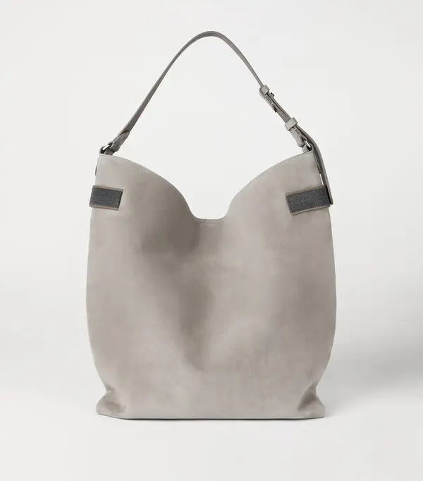 Brunello Cucinelli Suede Essence Shoulder Bag