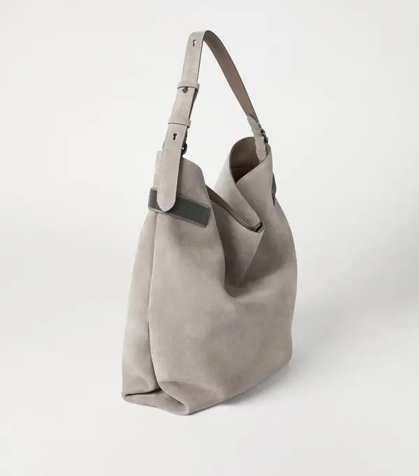 Brunello Cucinelli Suede Essence Shoulder Bag