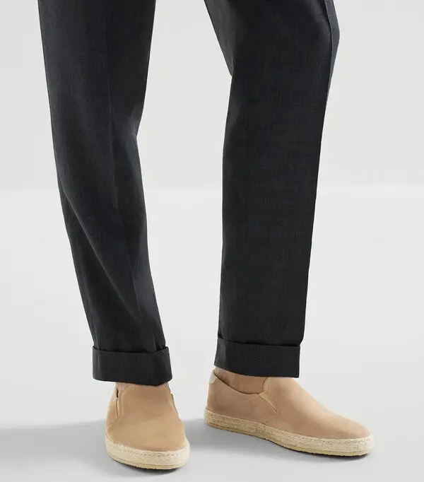 Brunello Cucinelli Suede Espadrilles - Orange