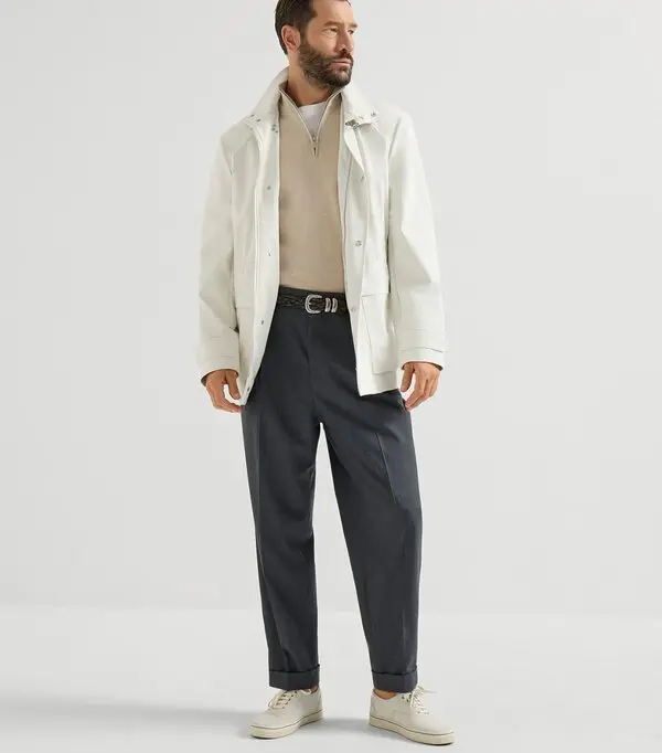 Brunello Cucinelli Cashmere Quarter-zip Sweater - Beige