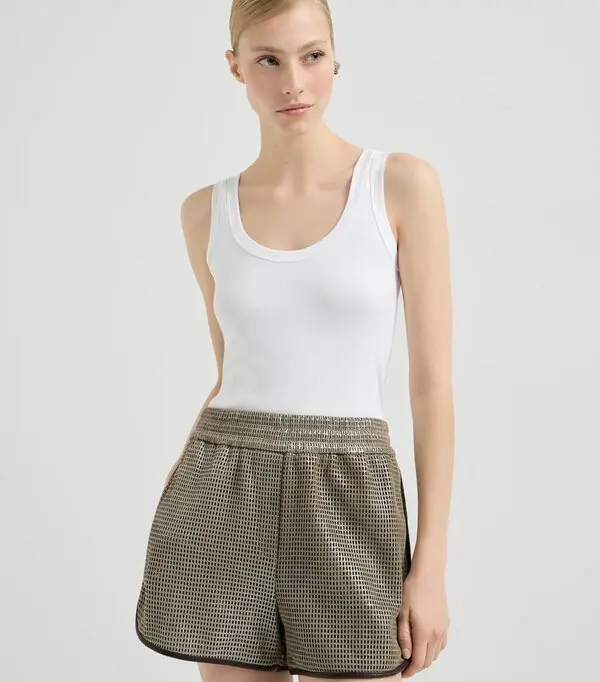 Brunello Cucinelli Stretch-cotton Ribbed Tank Top - White