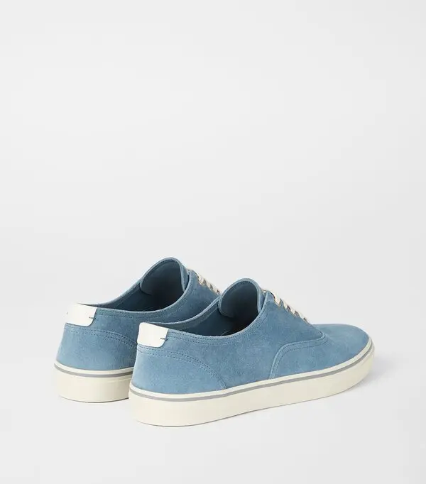 Brunello Cucinelli Suede Lace-up Sneakers - Blue