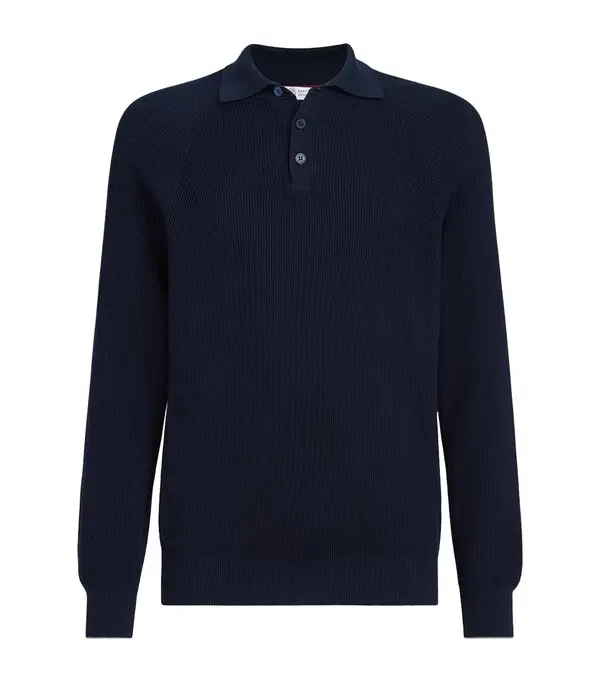 Brunello Cucinelli Cotton Polo Sweater