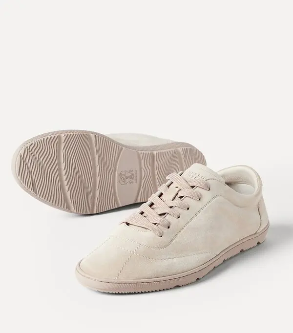 Brunello Cucinelli Suede Low-top Sneakers - Beige