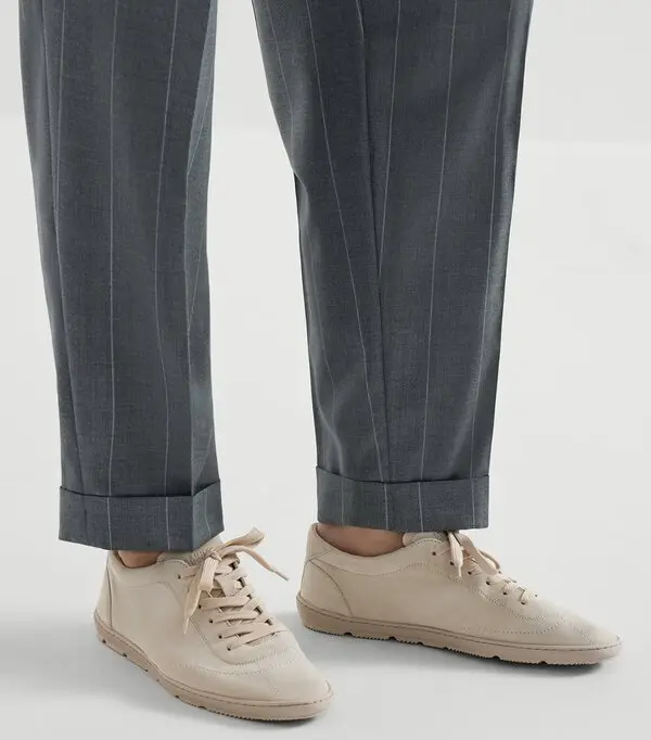 Brunello Cucinelli Suede Low-top Sneakers - Beige