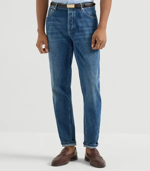 Brunello Cucinelli Straight Leg Jeans - Blue