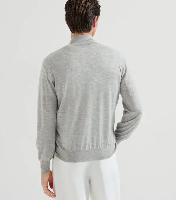 Brunello Cucinelli Cashmere-silk Cardigan - Grey