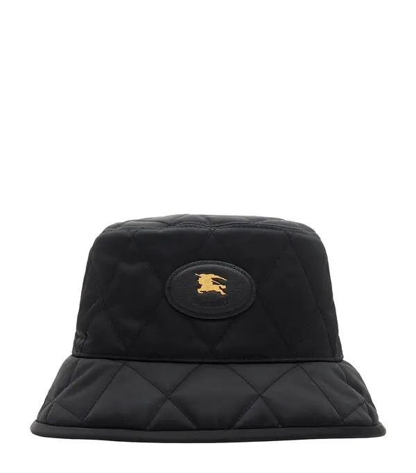 Burberry Quilted Bucket Hat - Black