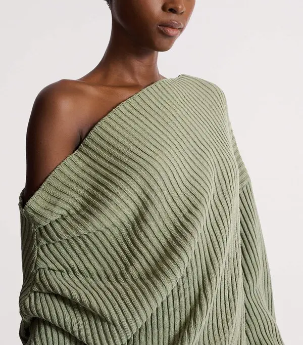 Balmain Silk Draped One-shoulder Top