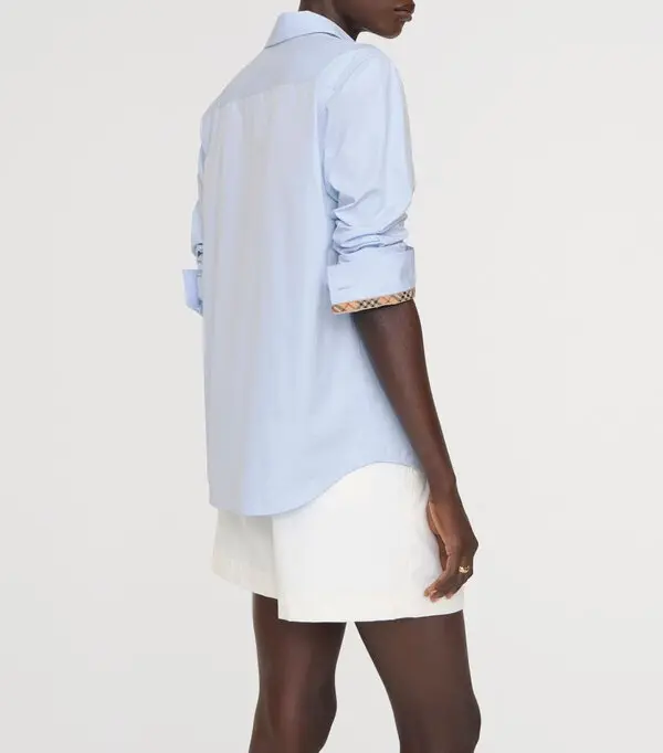 Burberry Cotton Poplin Shirt With Equestrian Knight Design