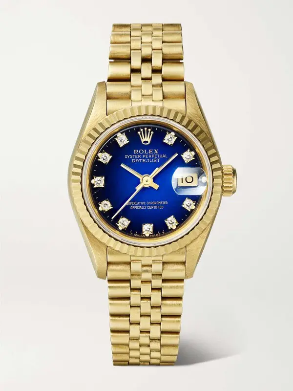 STEPHANIE WINDSOR Rolex Vintage 1989 Datejust Automatic 26mm 18-karat And Diamond Watch - Gold