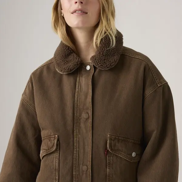 LEVI'S Bomber Jacket With Faux Shearling Collar
