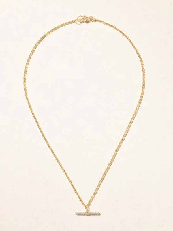 LUCY DELIUS Baby T-bar Diamond Necklace