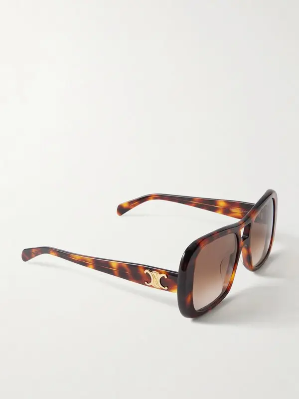 Celine Triomphe Aviator Sunglasses - Tortoiseshell