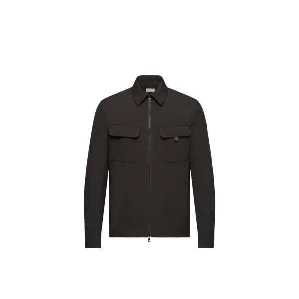 Moncler Seersucker Shirt Jacket - Black