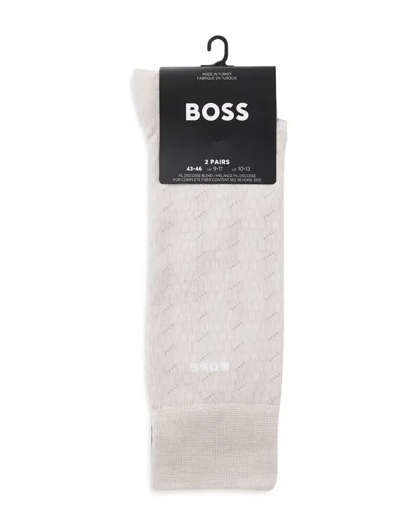 BOSS Mini Pin Crew Socks 2pk