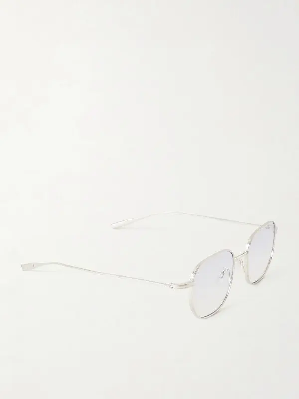 Barton Perreira Revere Square-frame Titanium Sunglasses - Silver